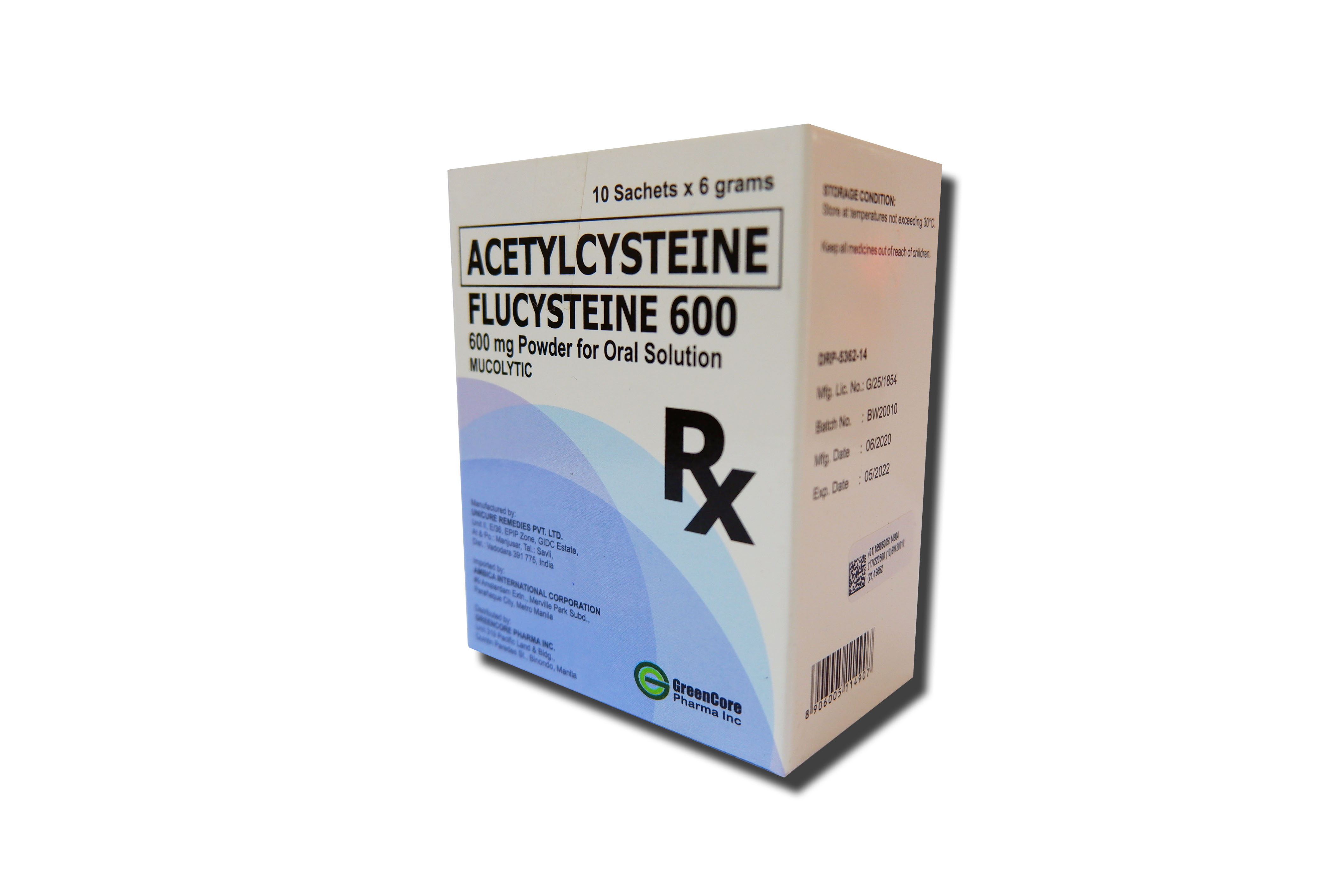 ACETYLCYSTEINE 600MG POWDER FLUCYSTEINE AMBICA 10 Optium Medical ACETYLCYSTEINE 600MG POWDER FLUCYSTEINE AMBICA 10 Optium Medical